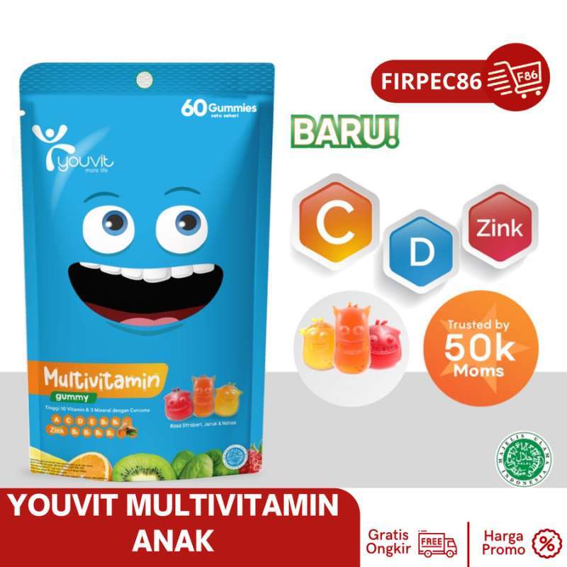 Jual Youvit Multivitamin Anak 60 Gummyvit C, D, Zink, Sayur, Buah ...