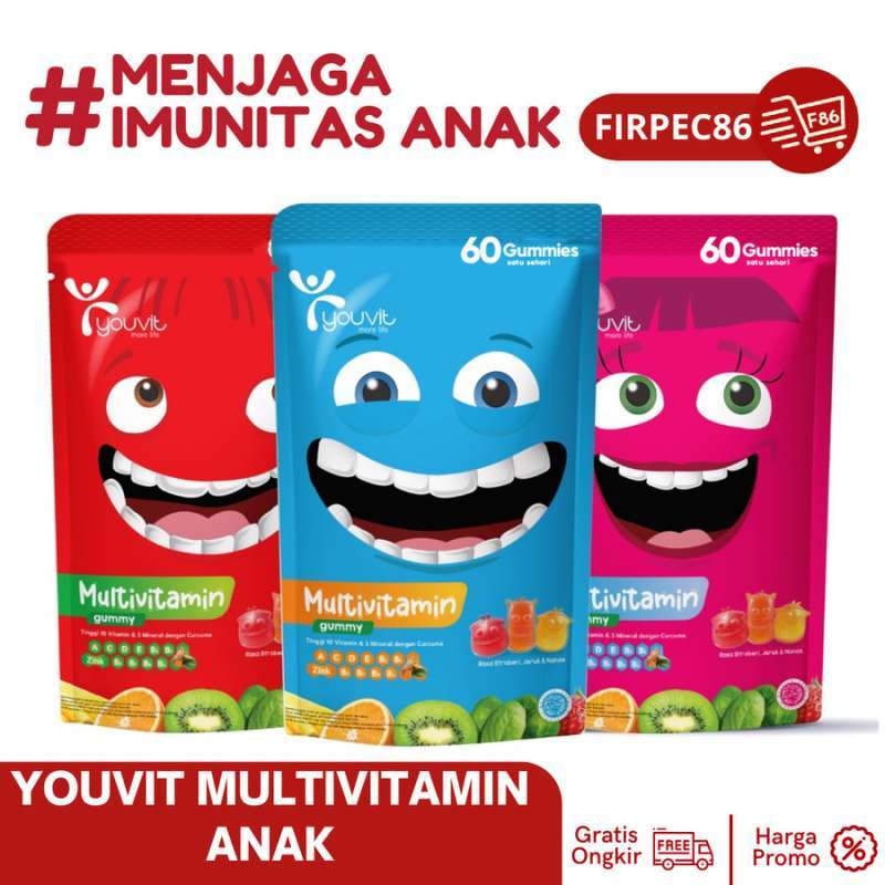 Jual Youvit Multivitamin Anak 60 Gummyvit C, D, Zink, Sayur, Buah ...