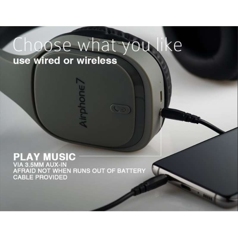 Promo SONICGEAR AIRPHONE 7 WIRELESS BLUETOOTH HEADPHONE Diskon 7% di ...