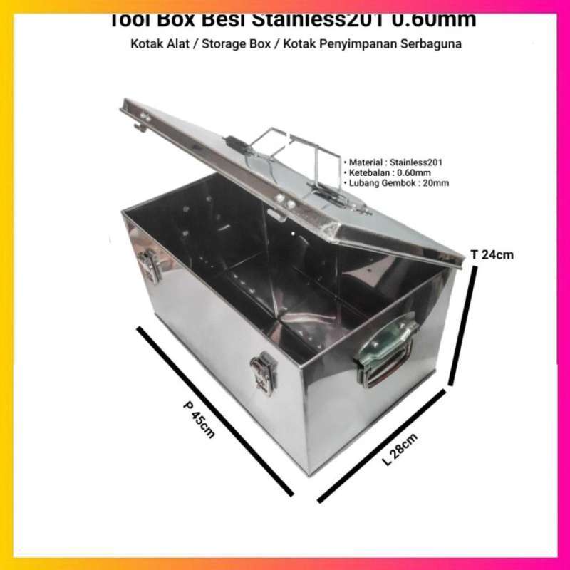 Jual Tool Box Besar / Storage Box Besi / Kotak Penyimpanan Multifungsi KODE 130 di Seller Surya ...