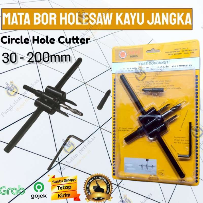 Promo Mata Bor Hole Saw Kayu Jangka / Circle Hole Cutter 30-200Mm ...