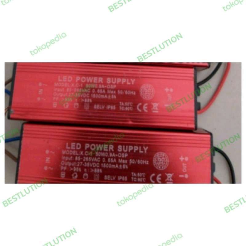 Promo driver mata cob trafo led 50w power supply 50w output 27 - 38v Diskon 9% di Seller ...