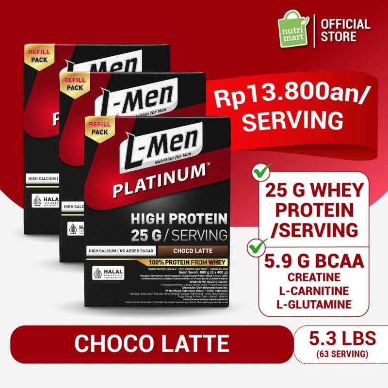 Promo L-men Platinum Refill Choco Latte 5,3 Lbs / 2,4 Kg - Kemasan ...