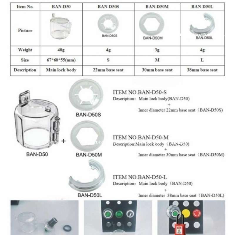 Promo LOTOTO LS2151 Safety Loto Removable Push Button Emergency Stop ...