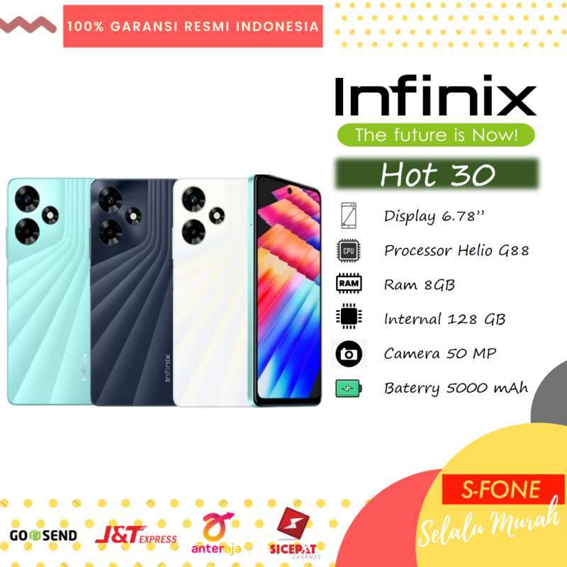 Jual Infinix Hot 30 8/128GB Garansi Resmi - Black di Seller CV. Mitra ...