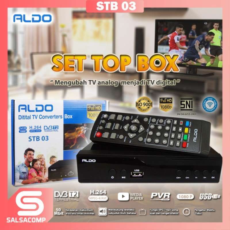 Jual Stb (Set Top Box) Aldo Ab - 03 Pengubah Frekuensi Tv Analog Ke Digital di Seller Oktarabaya ...