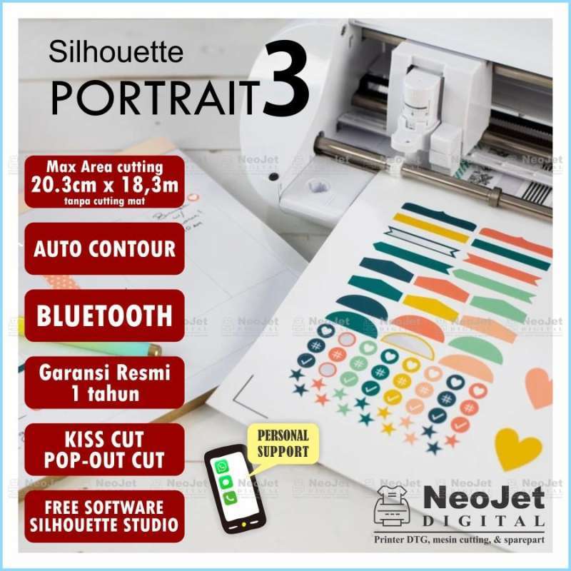 Jual Mesin Cutting Sticker Stiker Sablon Silhouette Cameo Mini Portrait ...