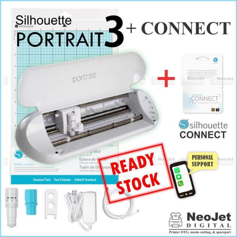 Jual Paket Mesin Cutting Sticker Sablon Cameo Mini Portrait 1 + Connect ...
