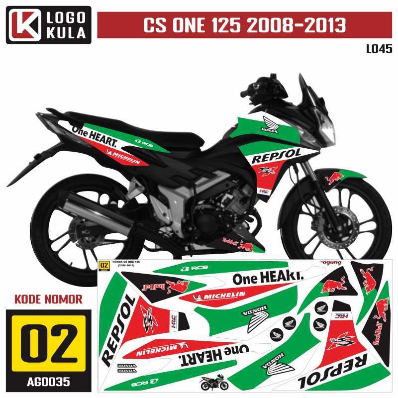 Jual Logokula Sticker Striping CS ONE 125 2008-2013 AG0035 Repsol - 02 ...