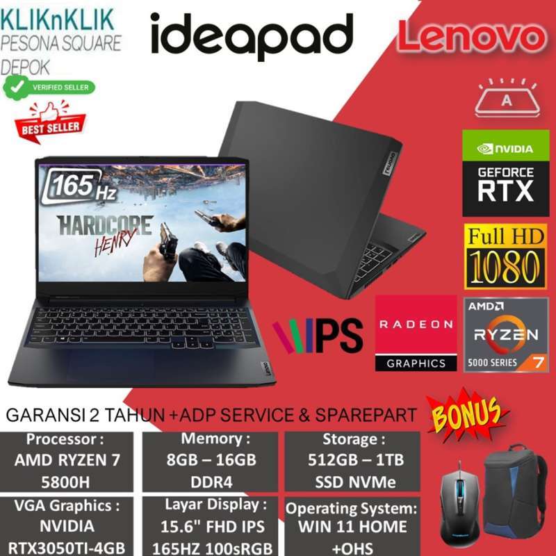 Jual Laptop Lenovo Ideapad Gaming Amd Ryzen H Gb Tb Ssd Rtx Ti Fhd Ips