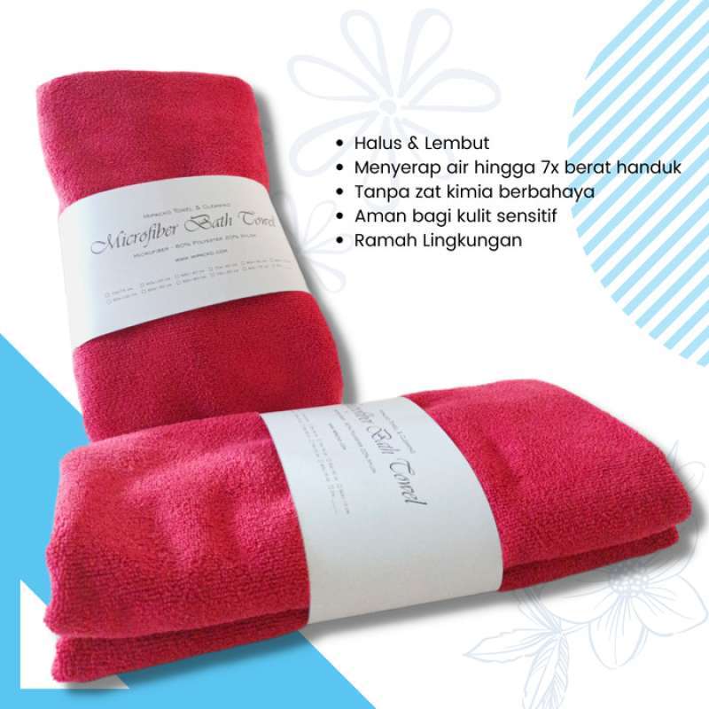 Promo Handuk Mandi Dewasa Microfiber Mipacko Anti Bakteri Polos ...