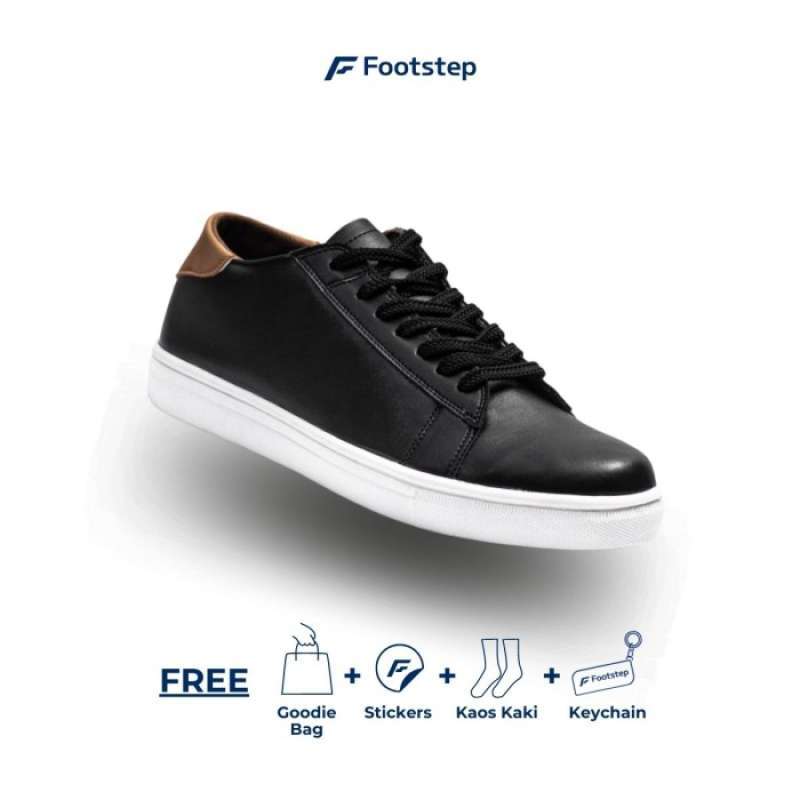 Promo Sepatu Sneakers Pria Footstep Footwear - Alter Black - Black Gum ...