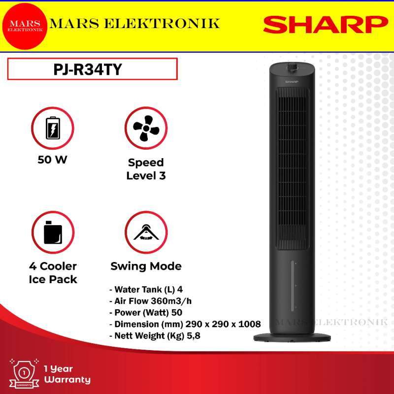 Jual AIR COOLER SHARP PJ-R34TY - TOWER AIR COOLER SHARO PJ R 34 TY - READY di Seller mars ...