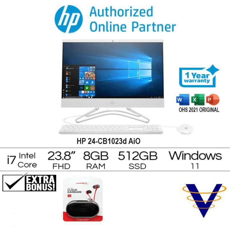 Promo Hp Aio 24-cb1023d I7-1255u 8gb 512gb Ssd Mx450 23.8fhd W11h + Ohs ...