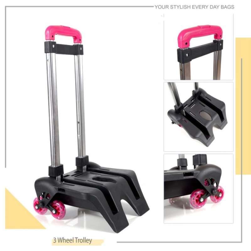 Promo Trolley Spinner Roda 3 Platform Tinggi Trolly Lipat Anak-Anak ...