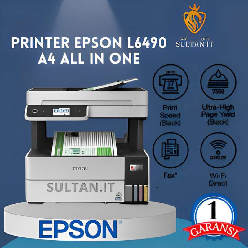 Promo Printer Epson L6490 A4 Ink Tank Multifungsi Adf Duplex Wireless ...