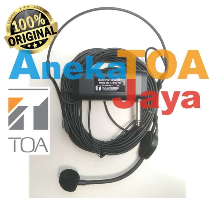 Promo TOA ZM-370HS-AS MIC HEADSET ORIGINAL MIK/MICROPHONE/MIKROFON 370 HS-AS Diskon 33% di ...