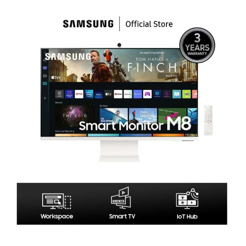 Promo Samsung Smart Monitor M8 32 M80c Warm White Slim 4k Hdr Usb-c ...