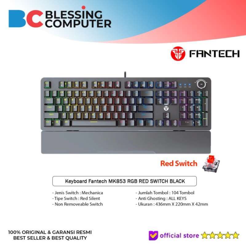 Promo Keyboard Fantech Mk853 Rgb Red Switch (Black) Diskon 17% di ...