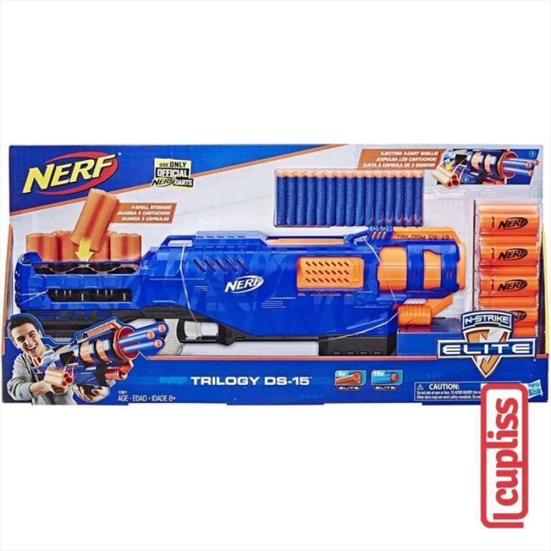 Promo NERF Elite N-Strike Trilogy DS 15 Hasbro E3821 Diskon 23% di ...
