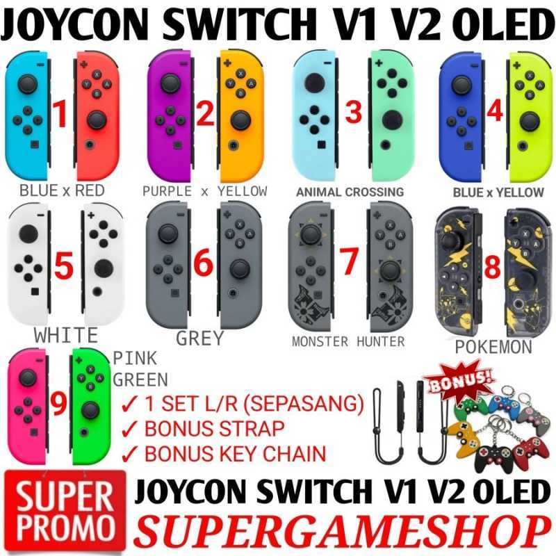 Jual Joycon Nintendo Switch Joypad Switch V1 V2 Nintendo Switch Oled Joycon - Blue X Yellow di ...