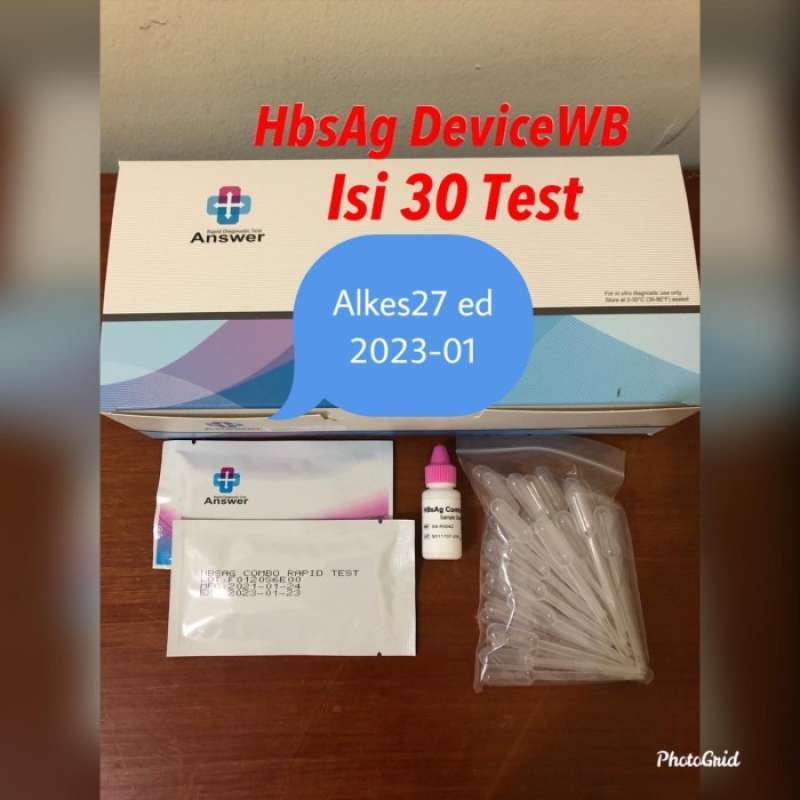 Jual Answer Hbsag Cassate Kemasan 30 Tes Whole Blood ( Wb) Di Seller ...