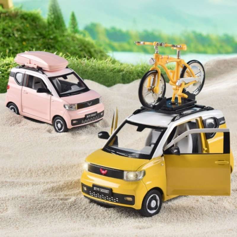 Jual Diecast Mobil Listrik Wuling Mini Ev Miniatur Skala 1:24 Di Seller ...