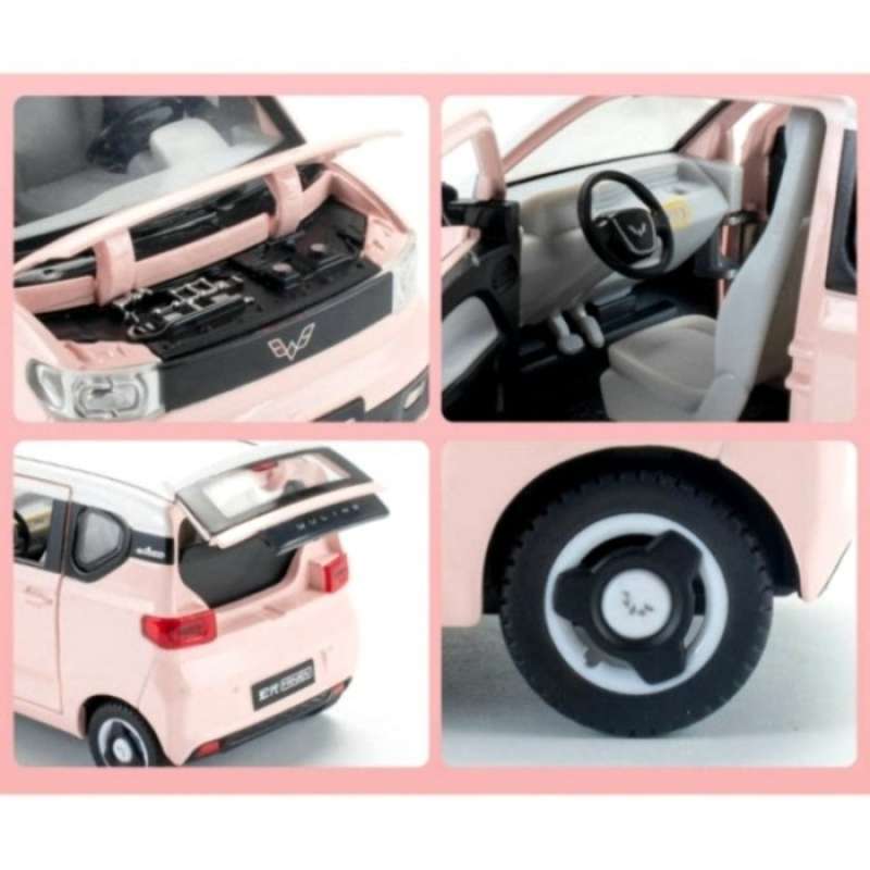 Jual Diecast Mobil Listrik Wuling Mini Ev Miniatur Skala 1:24 Di Seller ...