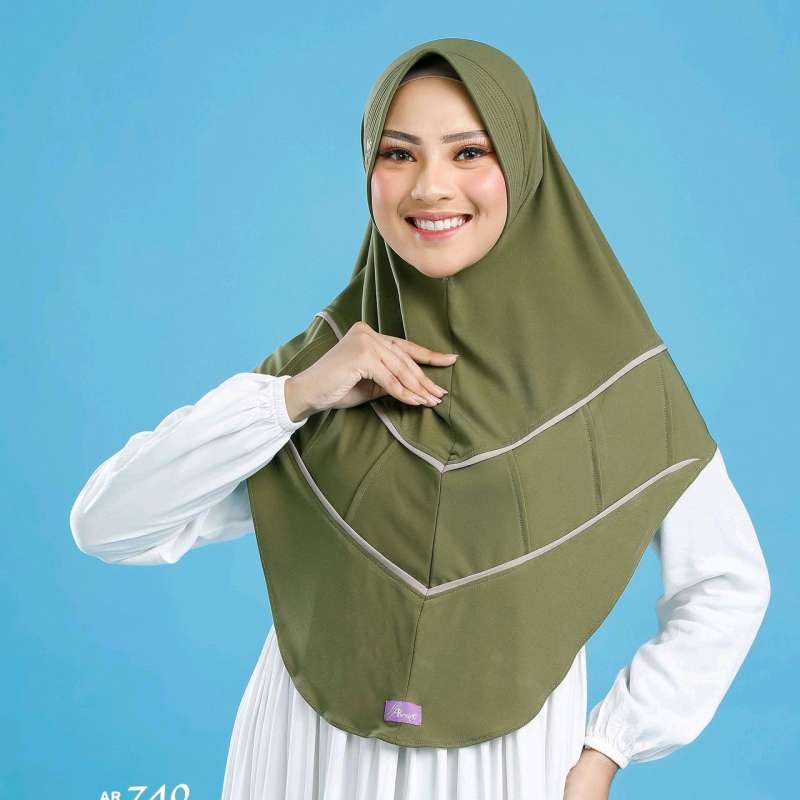 Jual Hijab Ar Rafi ~ Ar 740 ~ Hijab Daily Instan Kombinasi Garis || An ...