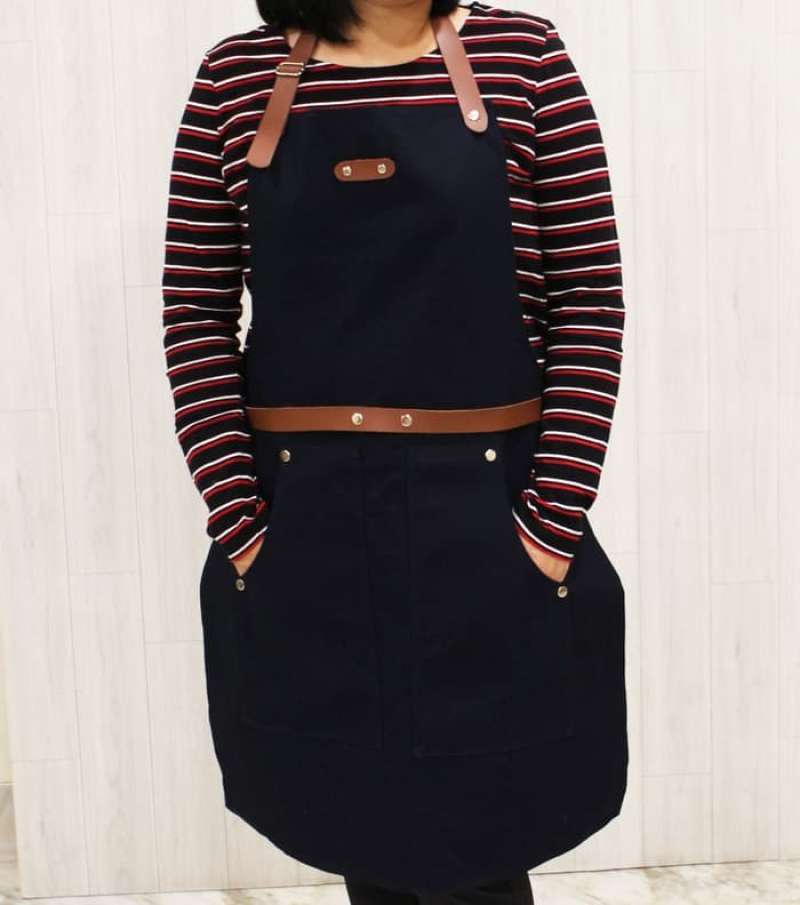 Promo Apron (Celemek) Barista / Barber / Chef Canvas Pocket Model Diskon 23% di Seller Anabel ...