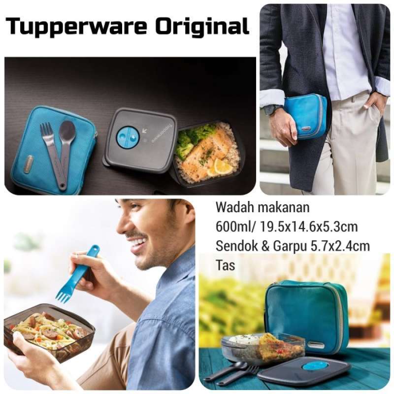 Jual Tupperware Original Bekal Lunch Box Set Wadah Makanan Botol Minum ...