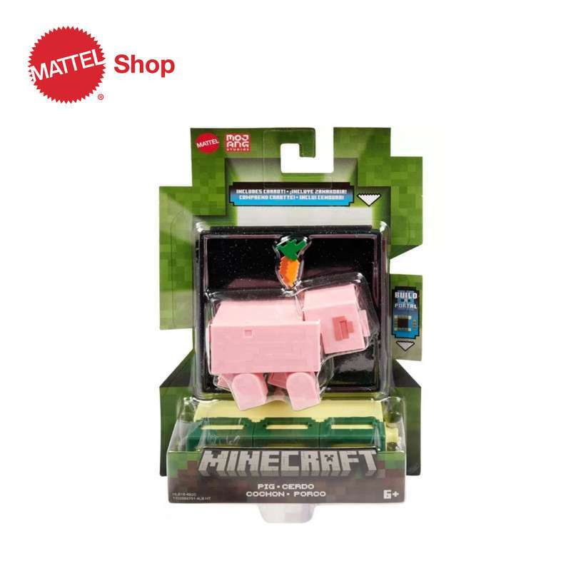 Promo Minecraft Build A Portal Pig Figure - Mainan Action Figure Diskon ...