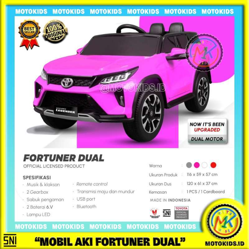 Jual Mainan Mobil Aki Anak PMB LISENSI TOYOTA FORTUNER PMB M-7588 M7588 ...