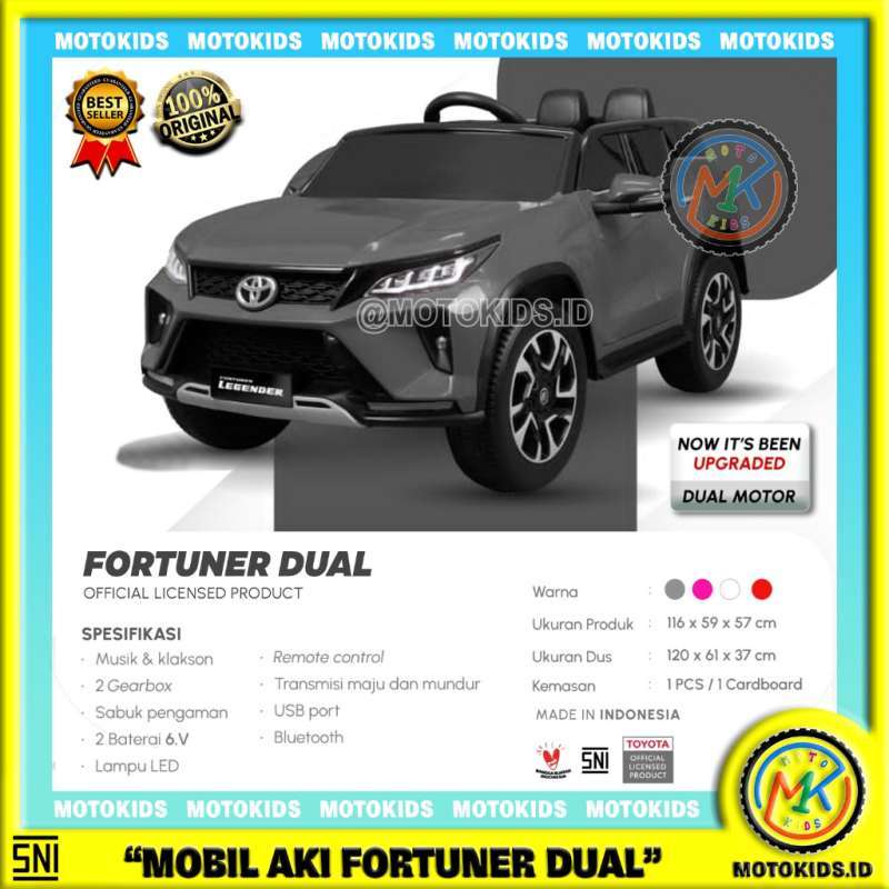 Jual Mainan Mobil Aki Anak PMB LISENSI TOYOTA FORTUNER PMB M-7588 M7588 ...