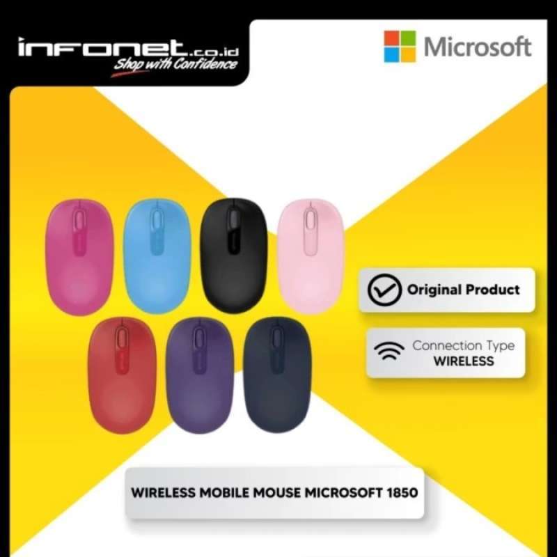 Promo Microsoft Wireless Mobile Mouse 1850 - 3 Tahun Garansi Ganti Baru ...