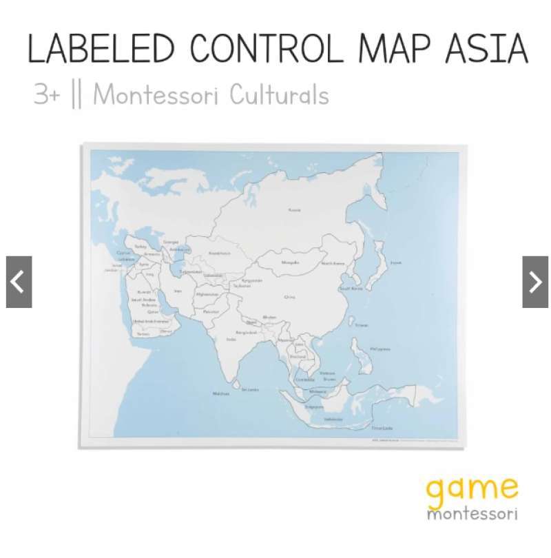 Labeled Asia Control Map