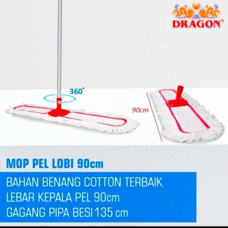 Jual Mop Pel Lobi Uk 60 Cm Merk Dragon/Pel Besar Lantai Mall Kebersihan ...