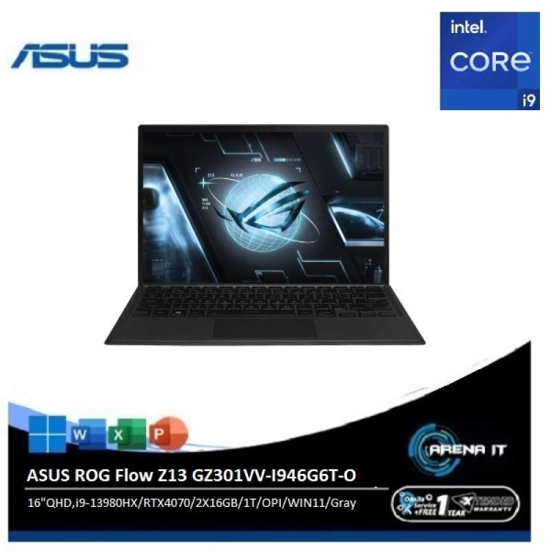 Jual ASUS ROG Flow Z13 GZ301VV-I946G6T-O - Black [Intel® Core™ i9 ...