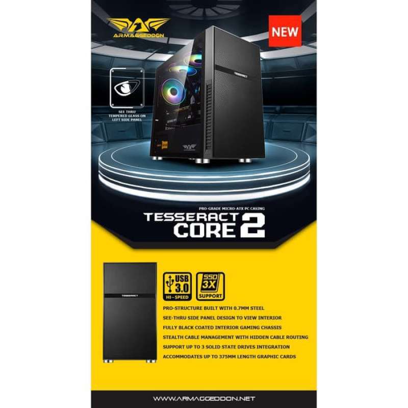 Promo Armaggeddon Tesseract Core 2 See Thru Side Panel Micro Atx Pro ...