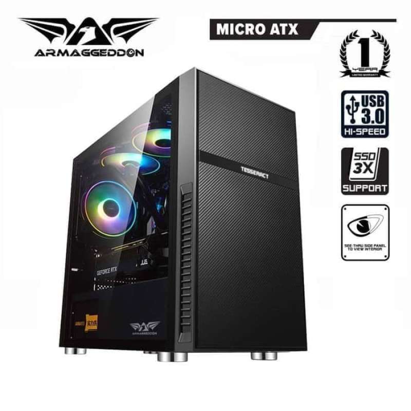 Promo Armaggeddon Tesseract Core 2 See Thru Side Panel Micro Atx Pro ...