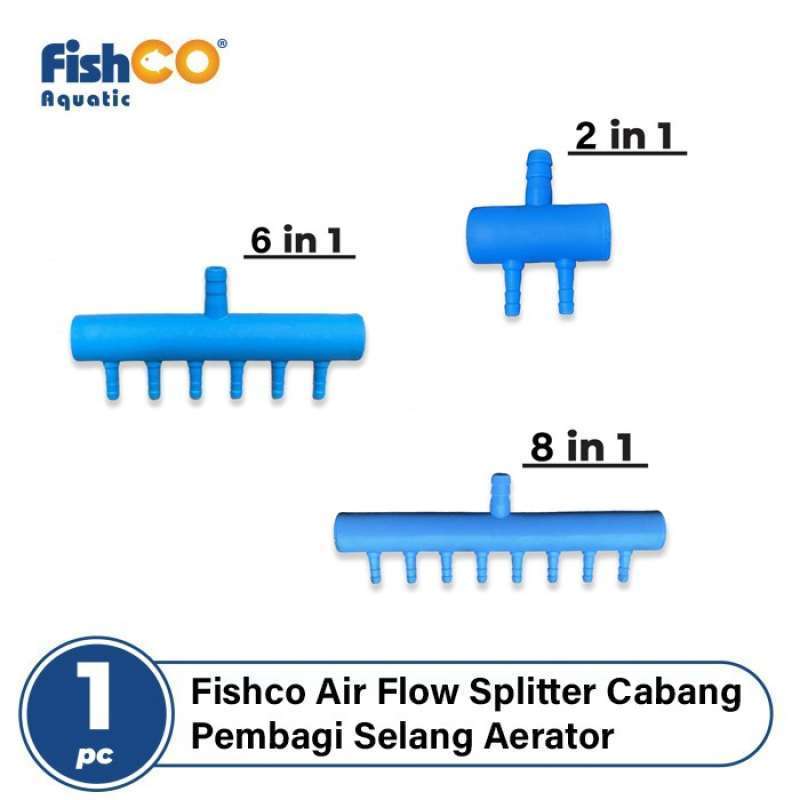 Jual Fishco Keran Kran Udara Air Flow Splitter Pembagi Selang Aerator ...