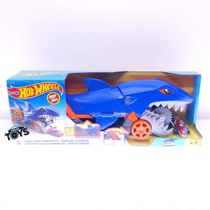 Promo Hot Wheels Shark Chomp Transporter Playset with One 1:64 Scale ...
