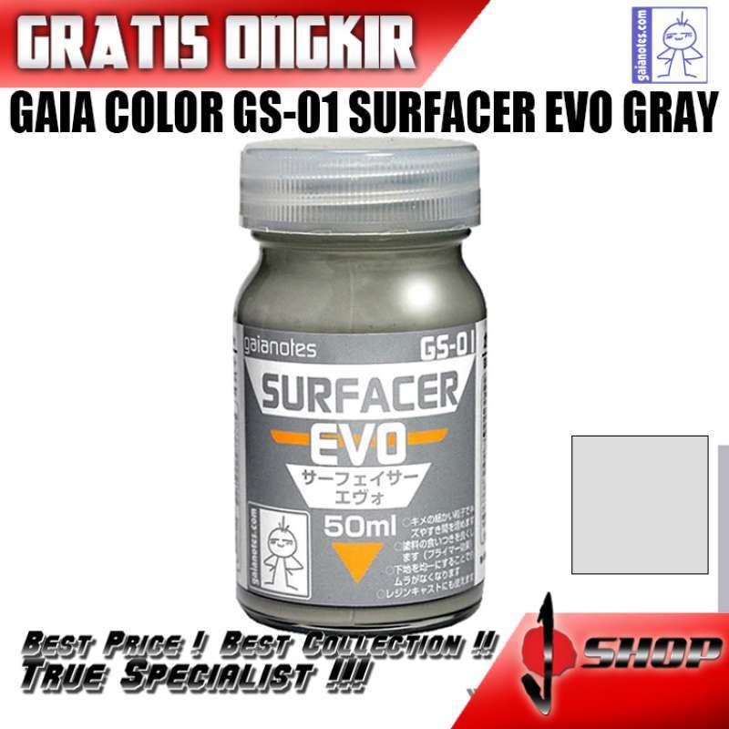 Jual Gaia Color Gs-01 Surfacer Evo Gray Di Seller J-shop Indonesia - Gundam Fort - Kota Semarang ...