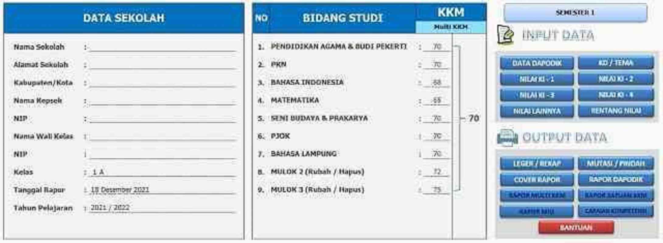 Jual Software Konversi Penilaian Dan Absen Kurikulum Merdeka & Rapor K13 Jadwal Pelajaran ...