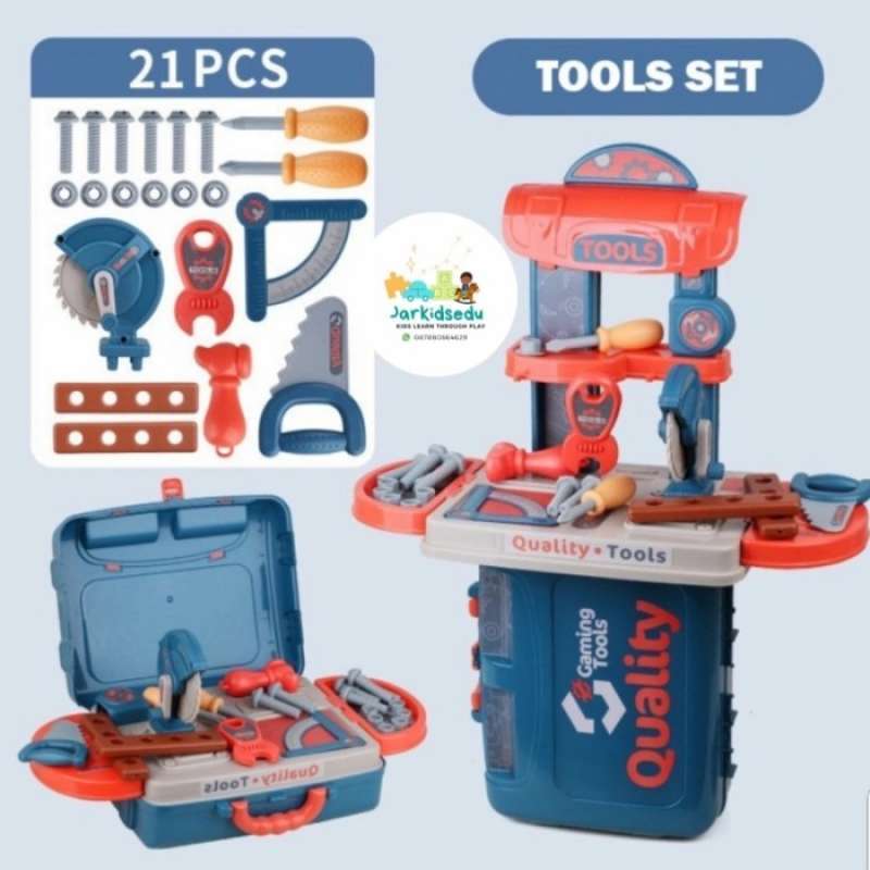 Promo MAINAN PERTUKANGAN TOOLS KOPER SET 3IN1 KADO ANAK KEREN TOOL ...