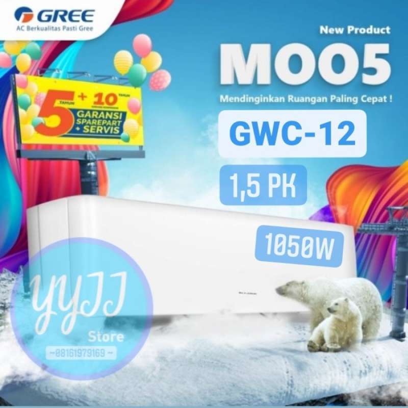 Promo AC Split Merk Gree Standard Series 1,5 PK (GWC-12MOO5) Diskon 33% ...
