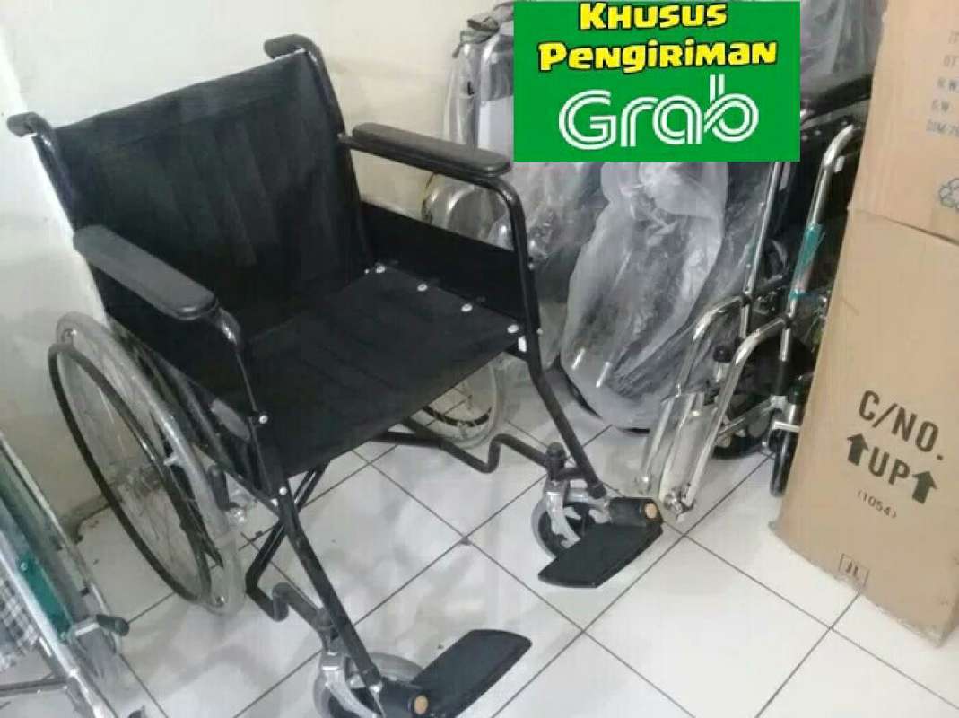 Promo Kursi roda shima standar black steel (kuat dan nyaman) Diskon 12% ...