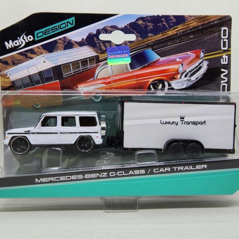 Promo Diecast Mercedes-Benz G-Class / Car Trailer Maisto 1:64 Tow & Go ...