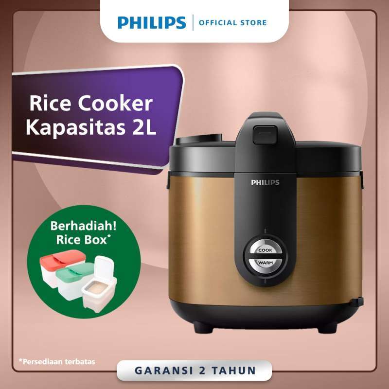Promo Philips Hd3138/34 Rice Cooker Analog [2 L] - Gold - 400 W Diskon ...