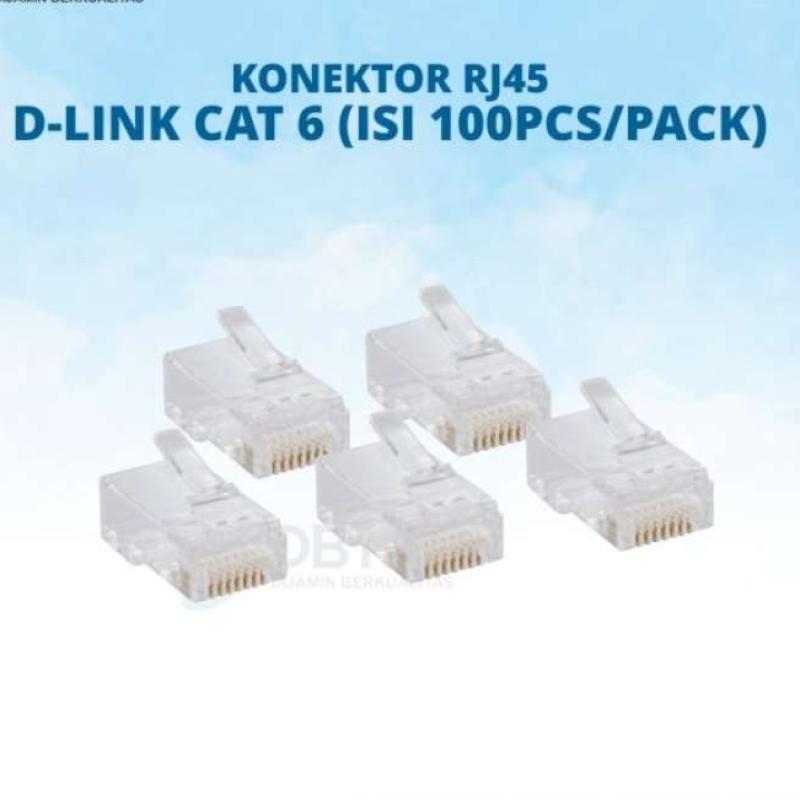 Promo Konektor Rj45 D-link Cat 6 (isi 100pcs/pack) - Konektor Kabel ...